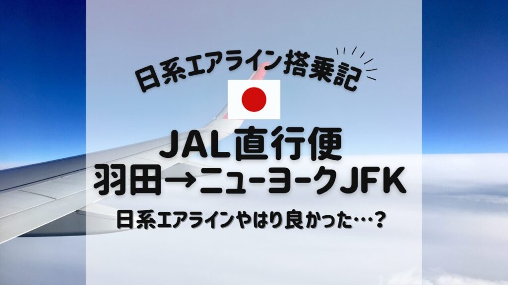 【JAL直行便 搭乗記】羽田→ニューヨークJFK 2024年3月